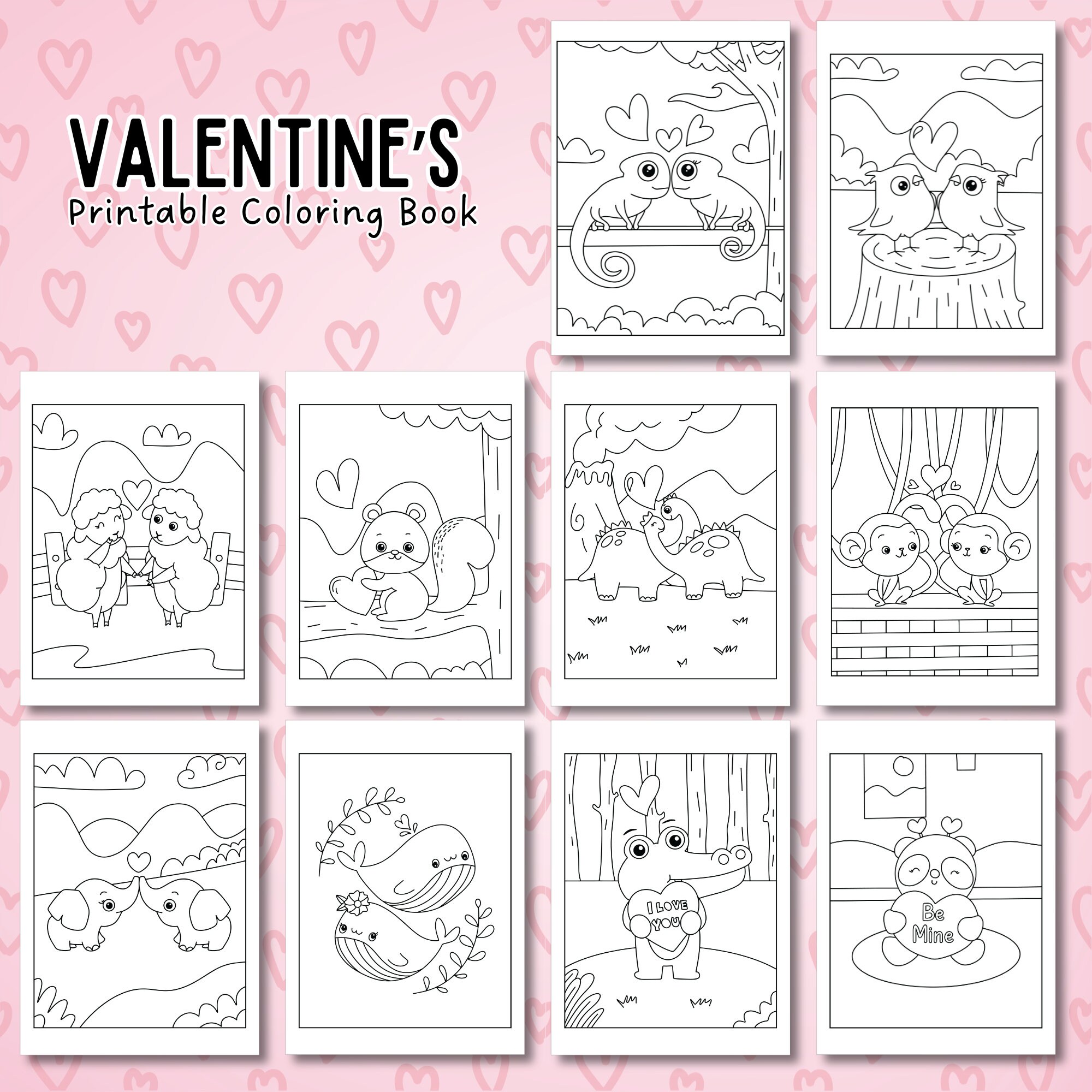 Valentine's Day Coloring Pages for Kids, Happy Valentine's Day Cute ...