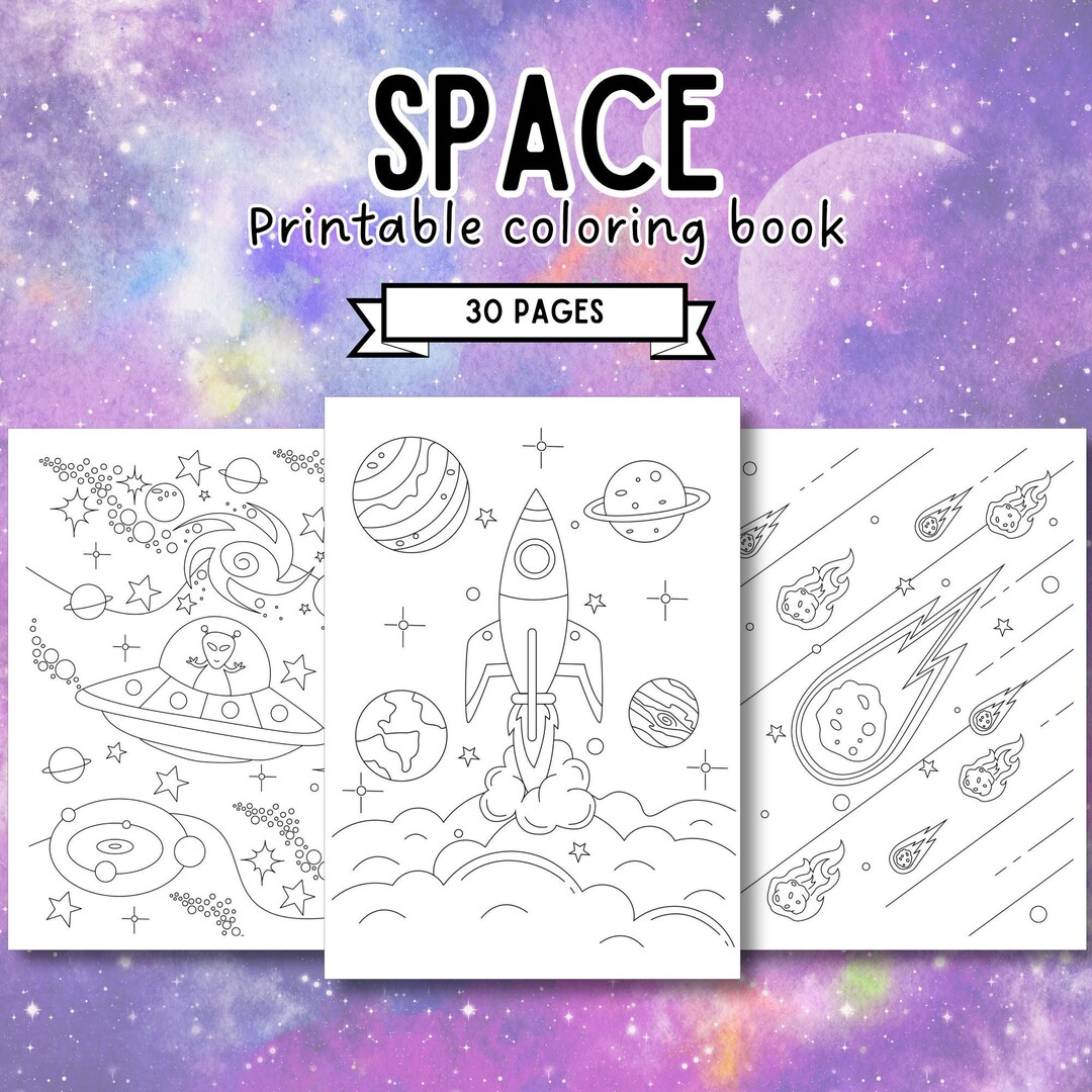 Space Coloring Pages for Kids, Space Coloring Book, Space Printable ...