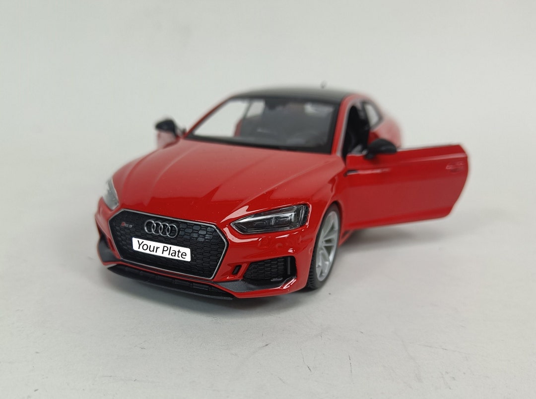 Custom Personalised Name Number Plate Scale Model Car Audi RS5 Coupe ...