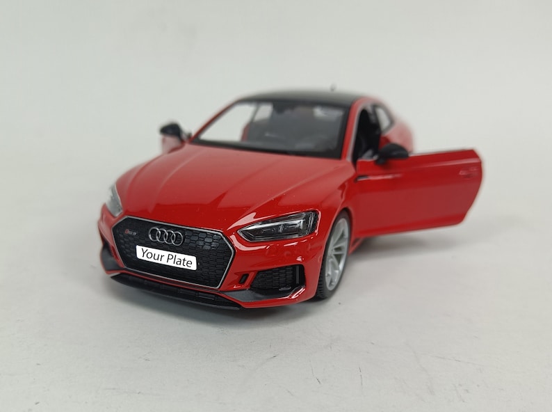 Custom Personalised Name Number Plate Scale Model Car Audi RS5 - Etsy UK