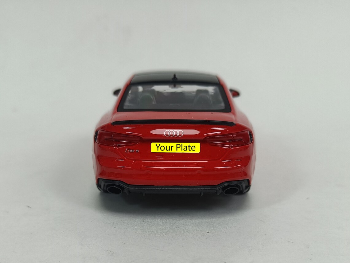 Custom Personalised Name Number Plate Scale Model Car Audi RS5 - Etsy UK
