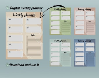 Weekly Success Planner | Digital Planner | Printable Weekly Planner ...
