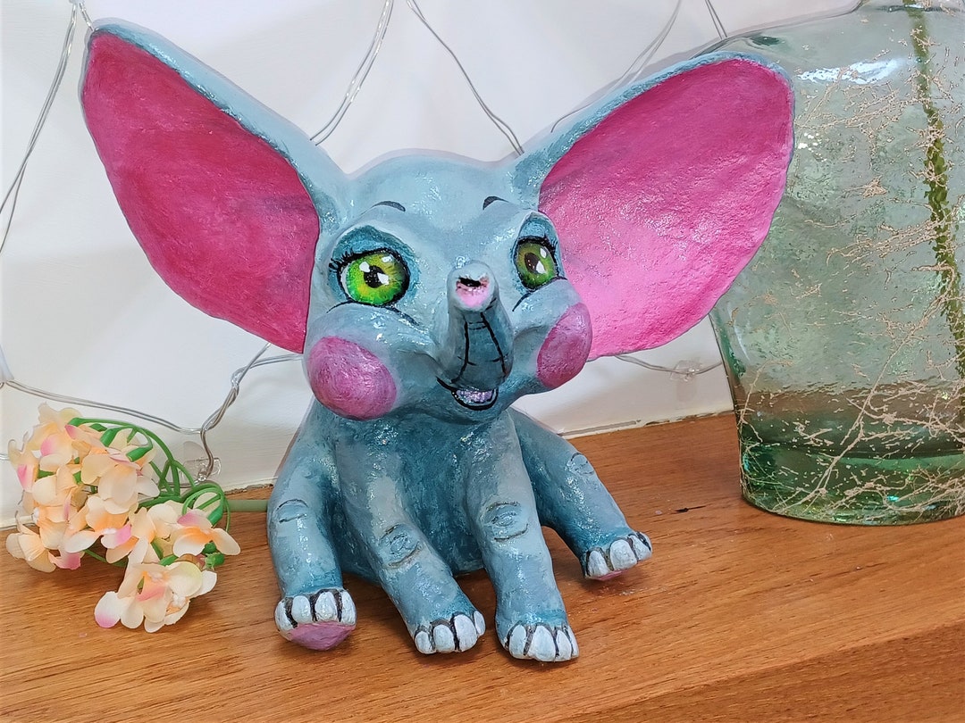 Paper Mache Sculpture. Baby Elephant. Unique Gift for Newborn - Etsy