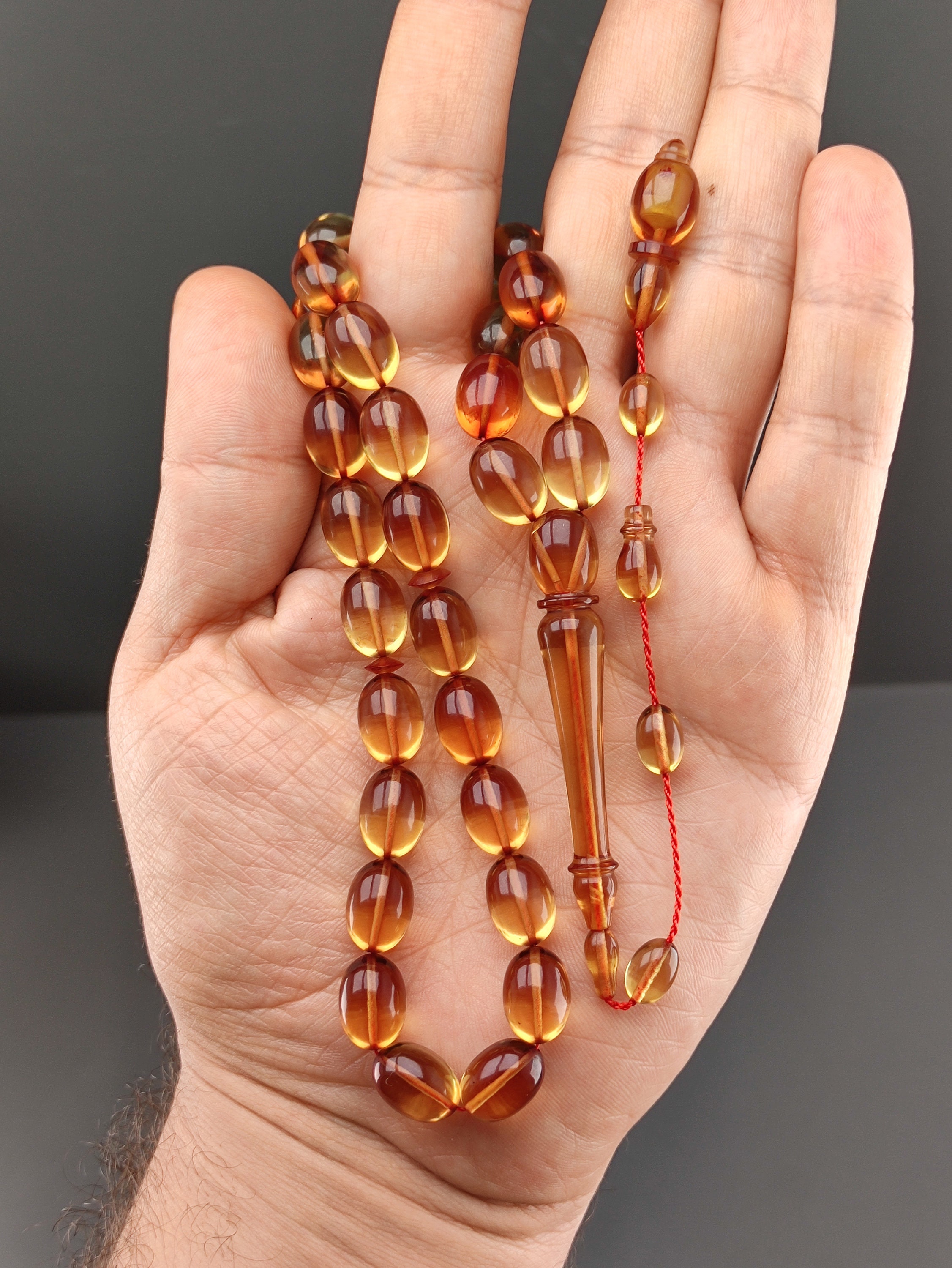 Faturan Amber Rosary, Bakelite Rosary, Muslim Rosary, Misbaha, Islamic ...