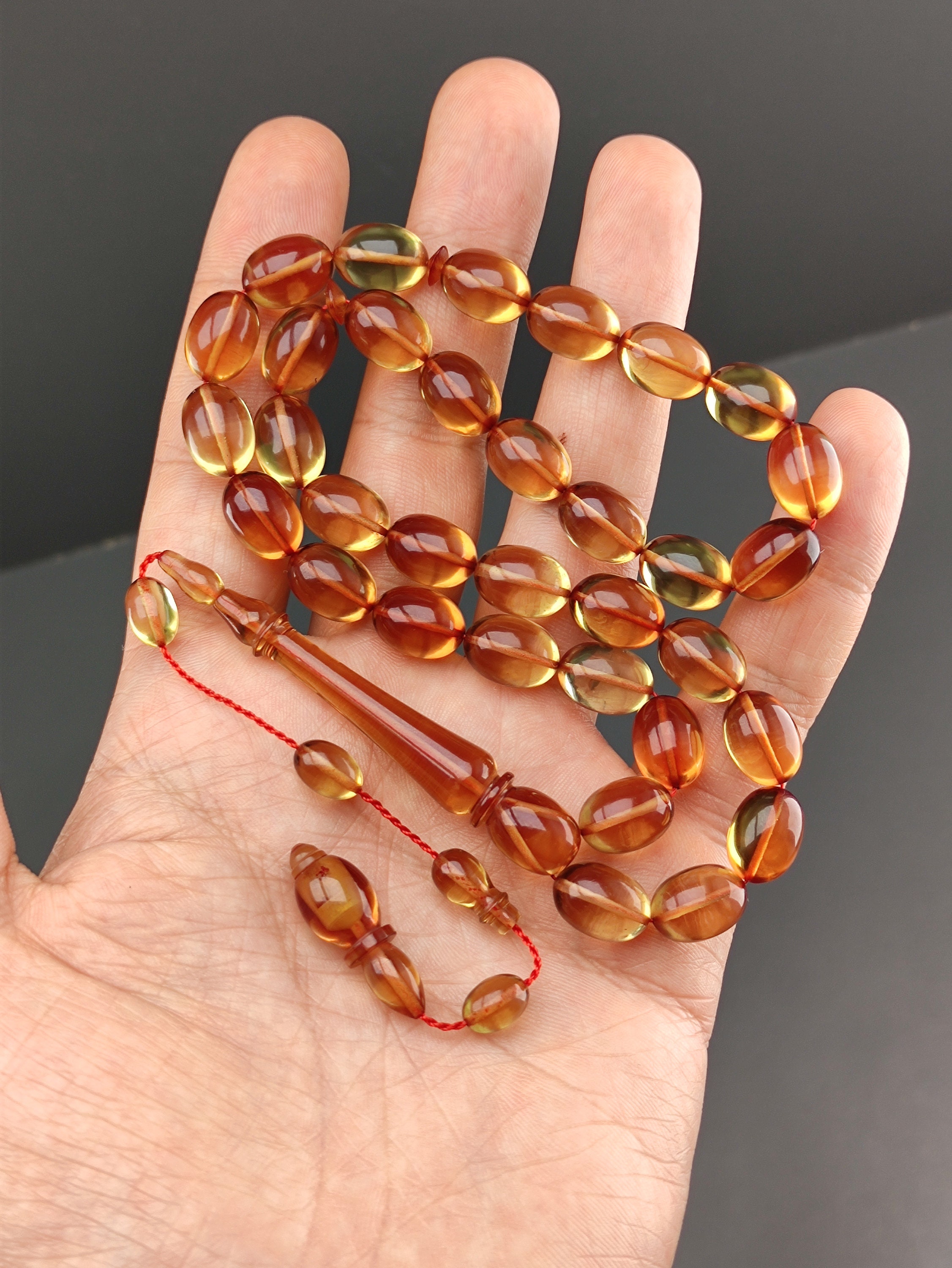Faturan Amber Rosary, Bakelite Rosary, Muslim Rosary, Misbaha, Islamic ...