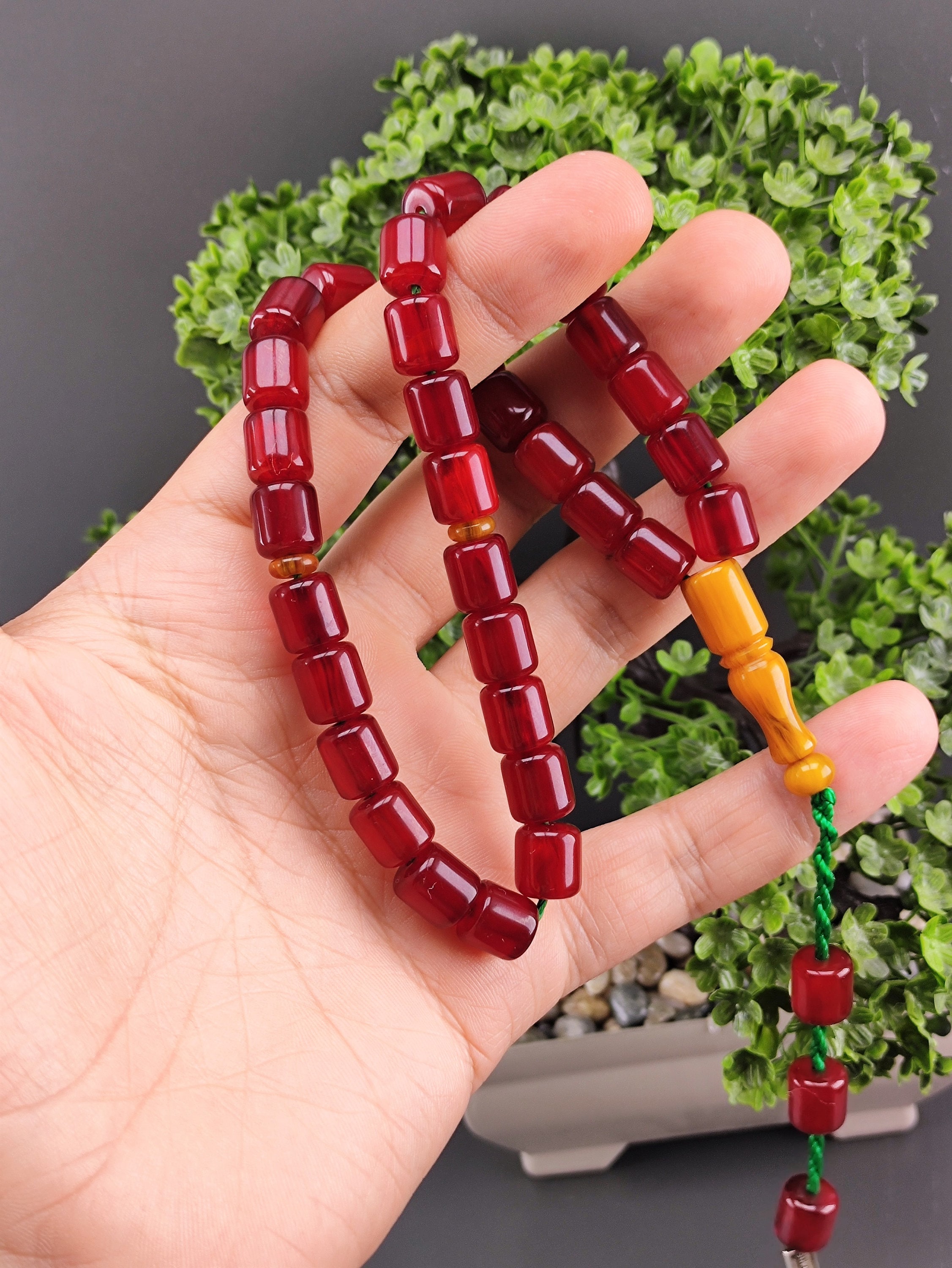 Faturan Amber Rosary, Bakelite Rosary, Muslim Rosary, Misbaha Islamic ...