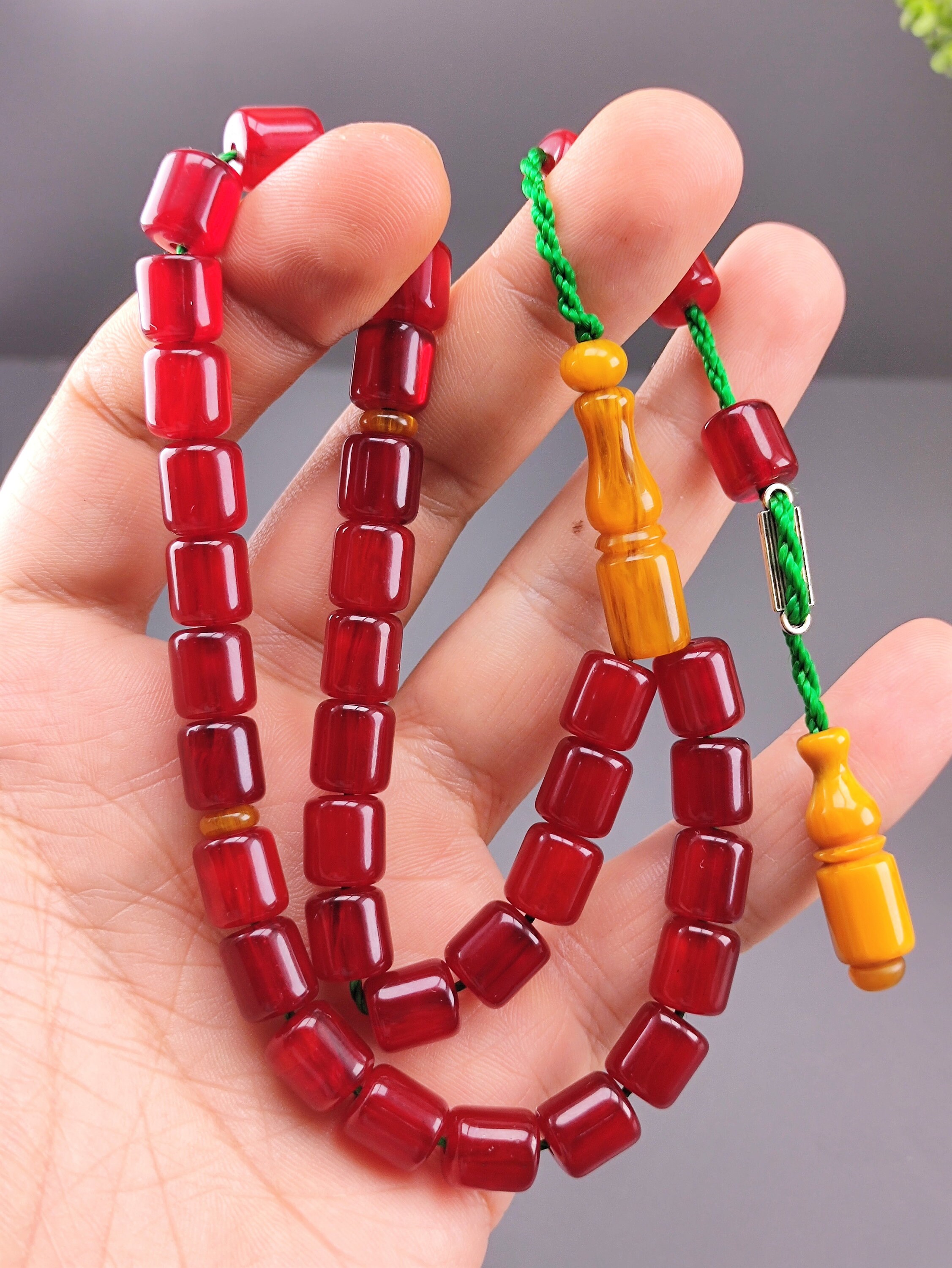 Faturan Amber Rosary, Bakelite Rosary, Muslim Rosary, Misbaha Islamic ...