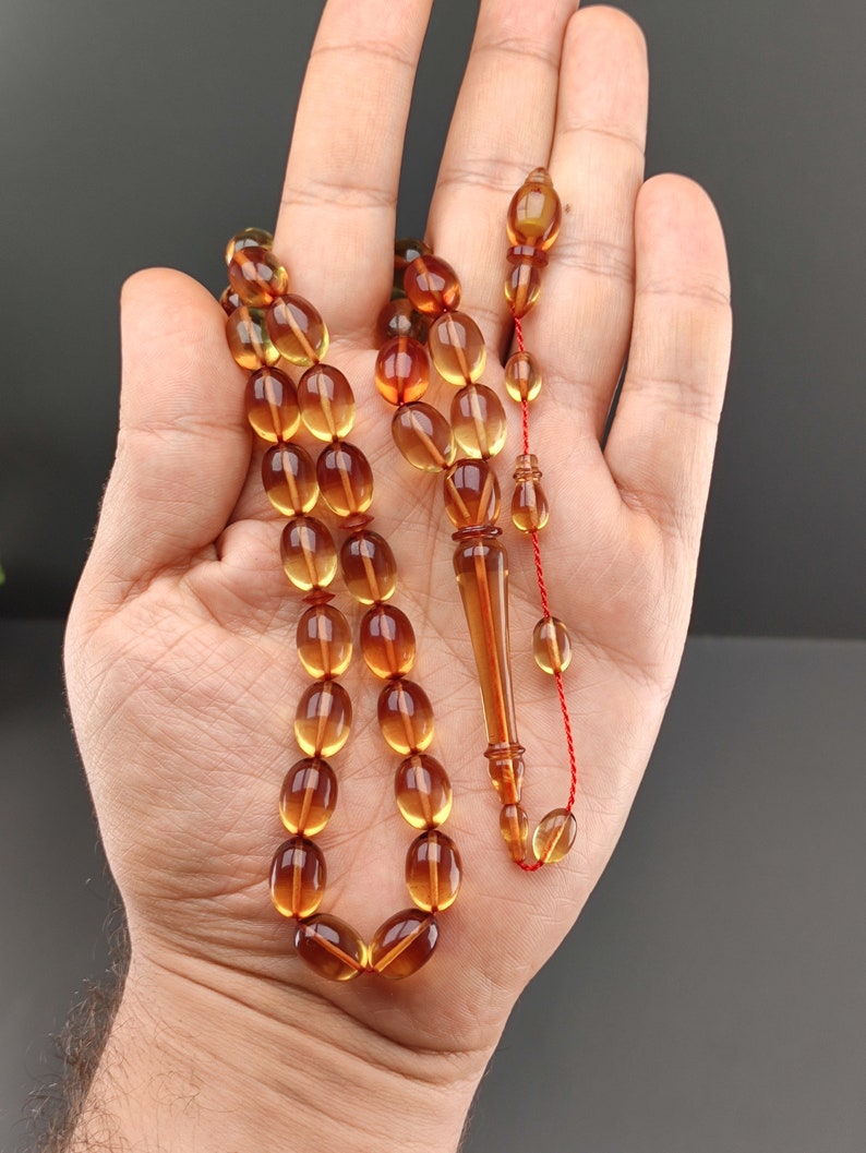 Faturan Amber Rosary, Bakelite Rosary, Muslim Rosary, Misbaha, Islamic ...