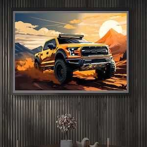 FORD F-150 Raptor Truck Wall Art Poster, Home Improvement, Wall Art ...
