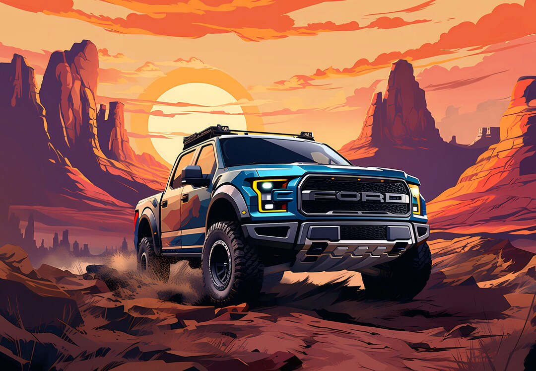 FORD F-150 Raptor Truck Wall Art Poster, Home Improvement, Wall Art ...