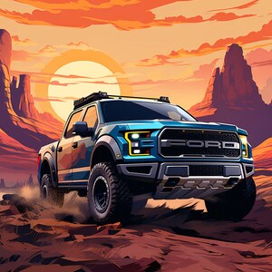 FORD F-150 Raptor Truck Wall Art Poster, Home Improvement, Wall Art ...