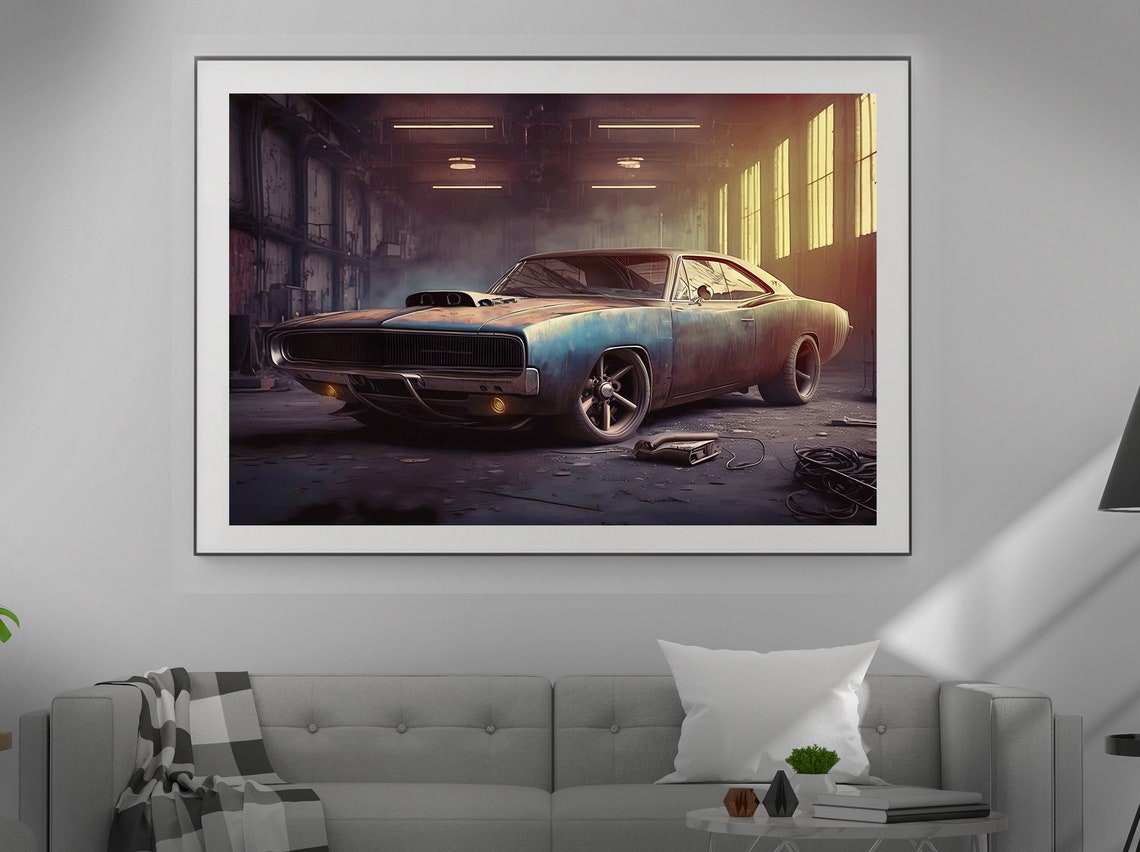 Charger 24x36 Wall Art XL American Muscle Car Classics Poster - Etsy