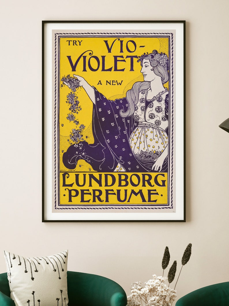 Vintage French Wall Art Poster Art Nouveau Illustration - Digital ...