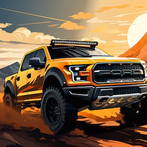 FORD F-150 Raptor Truck Wall Art Poster, Home Improvement, Wall Art ...