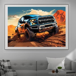 FORD F-150 Raptor Truck Wall Art Poster, Home Improvement, Wall Art ...