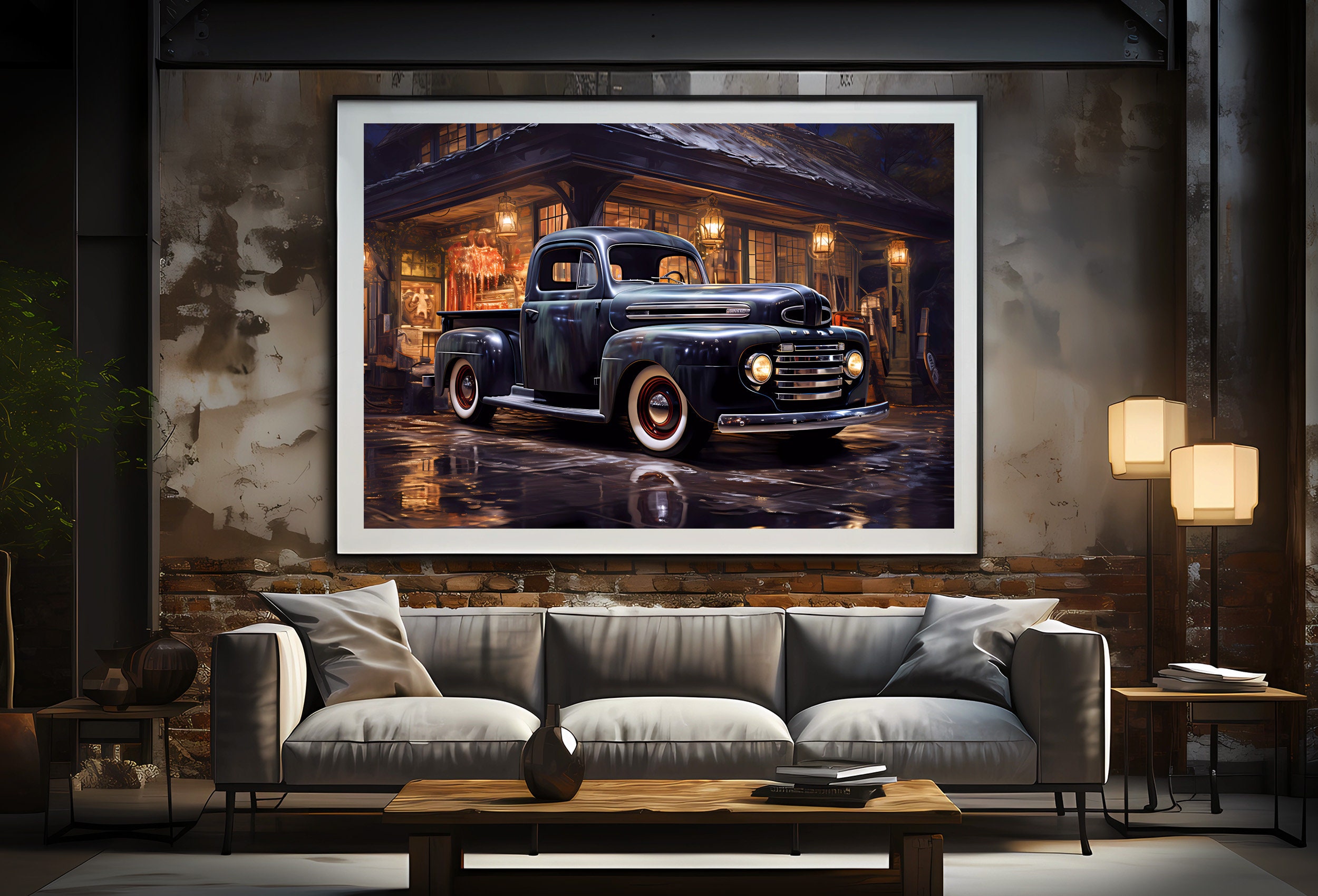 Ford F-series Truck 1950 Vintage Wall Art Poster, Ford Accessories ...