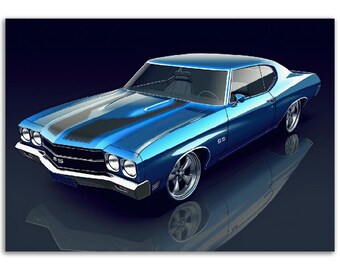Chevrolet Chevelle SS 1970 454 Big Block Classic Muscle Car Wall Art ...