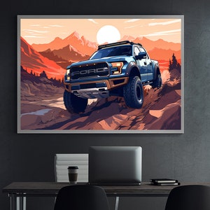 FORD F-150 Raptor Truck Wall Art Poster, Home Improvement, Wall Art ...