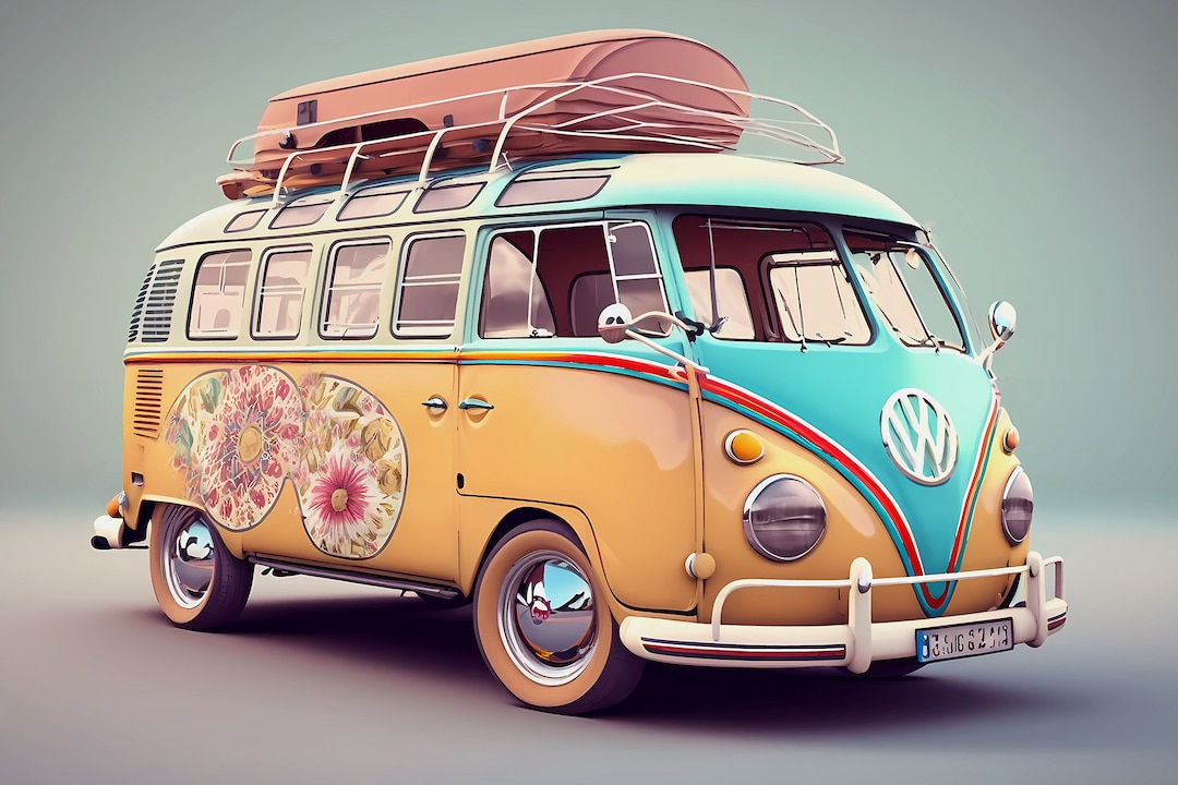 VW Beetle Artistic Wall Art Amazing Colorful Trendy Home Improvement ...