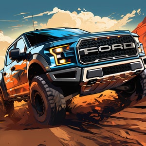 FORD F-150 Raptor Truck Wall Art Poster, Home Improvement, Wall Art ...