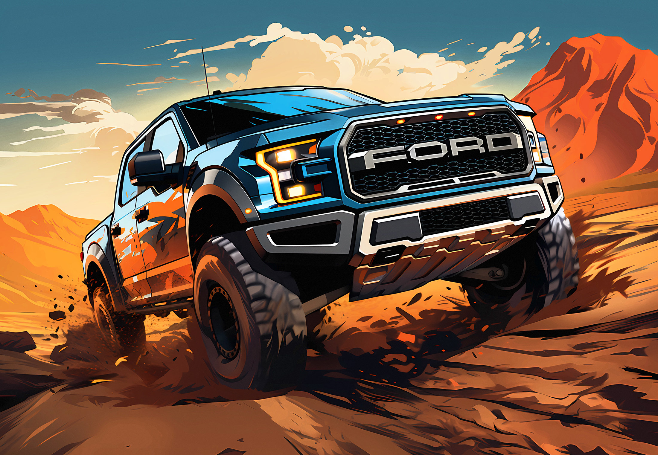 FORD F-150 Raptor Truck Wall Art Poster, Home Improvement, Wall Art ...