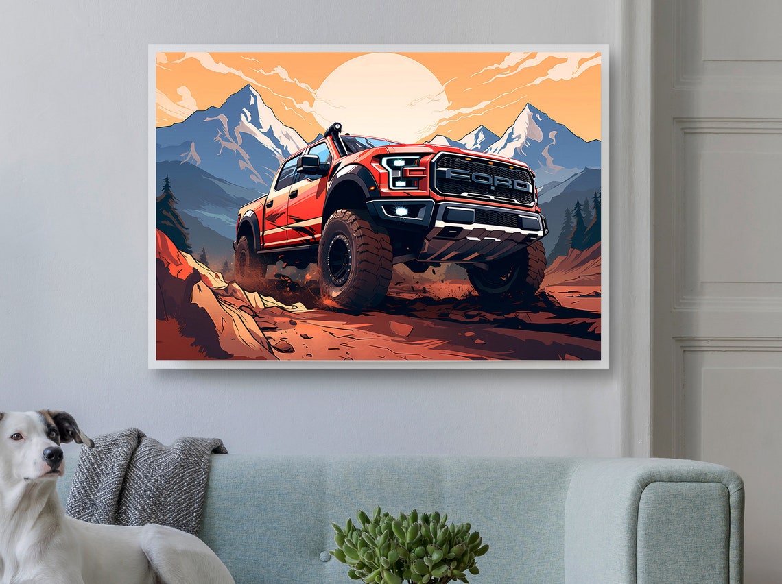 FORD F-150 Raptor Truck Wall Art Poster, Home Improvement, Wall Art ...