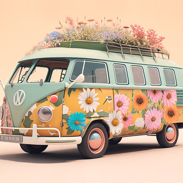 Vw Bus Art - Etsy