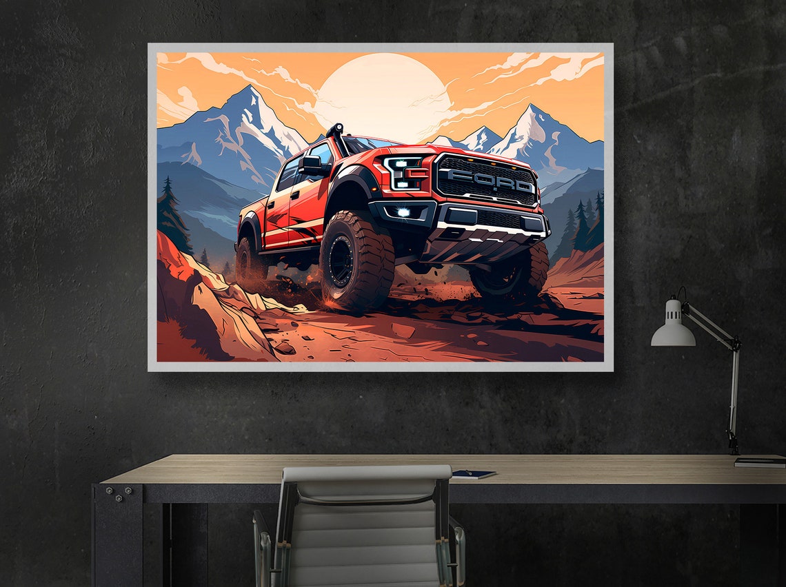 FORD F-150 Raptor Truck Wall Art Poster, Home Improvement, Wall Art ...