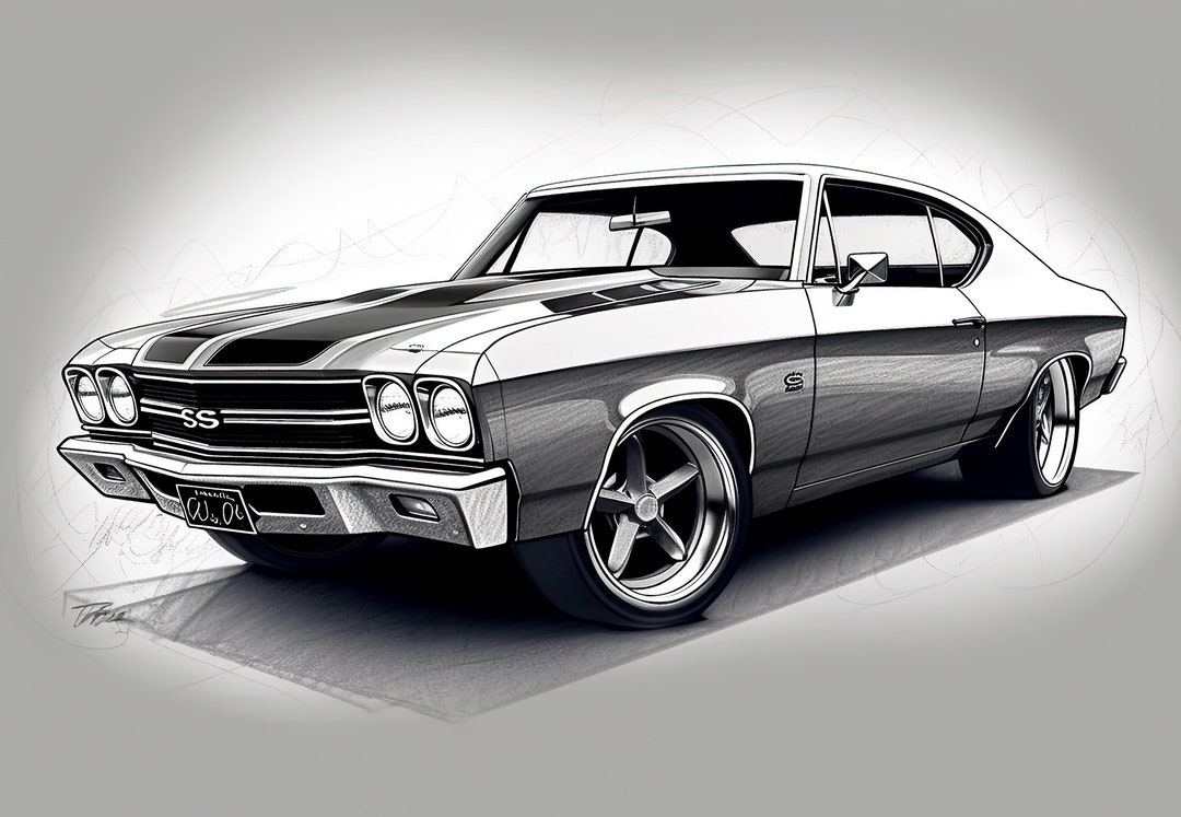Chevrolet Chevelle SS 1970 454 Big Block Classic Muscle Car Wall Art ...