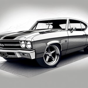 Chevrolet Chevelle SS 1970 454 Big Block Classic Muscle Car Wall Art ...