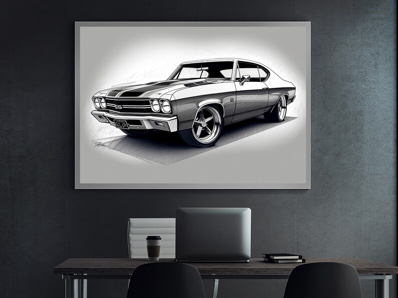 Chevrolet Chevelle SS 1970 454 Big Block Classic Muscle Car Wall Art ...