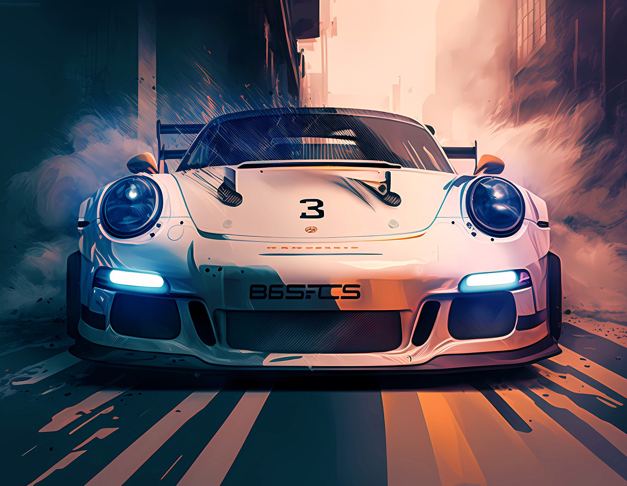 Porsche 911 GT3 Wall Art Poster Amazing Porsche Racing Artwork - Etsy