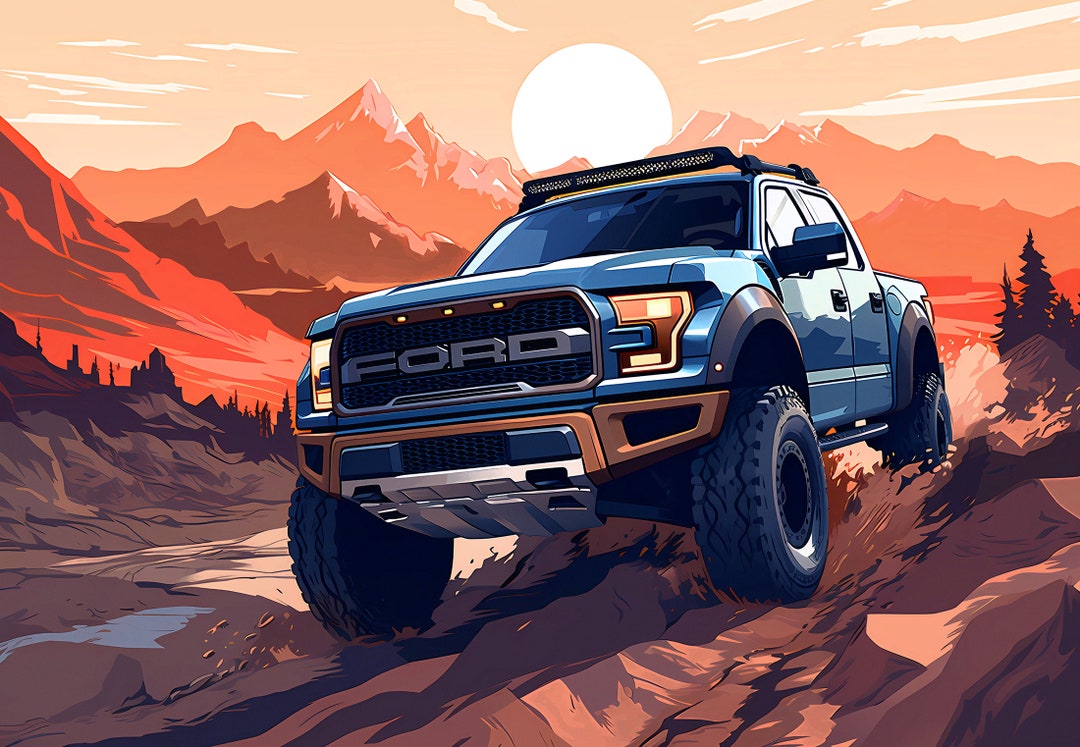 FORD F-150 Raptor Truck Wall Art Poster, Home Improvement, Wall Art ...