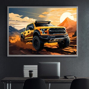 FORD F-150 Raptor Truck Wall Art Poster, Home Improvement, Wall Art ...