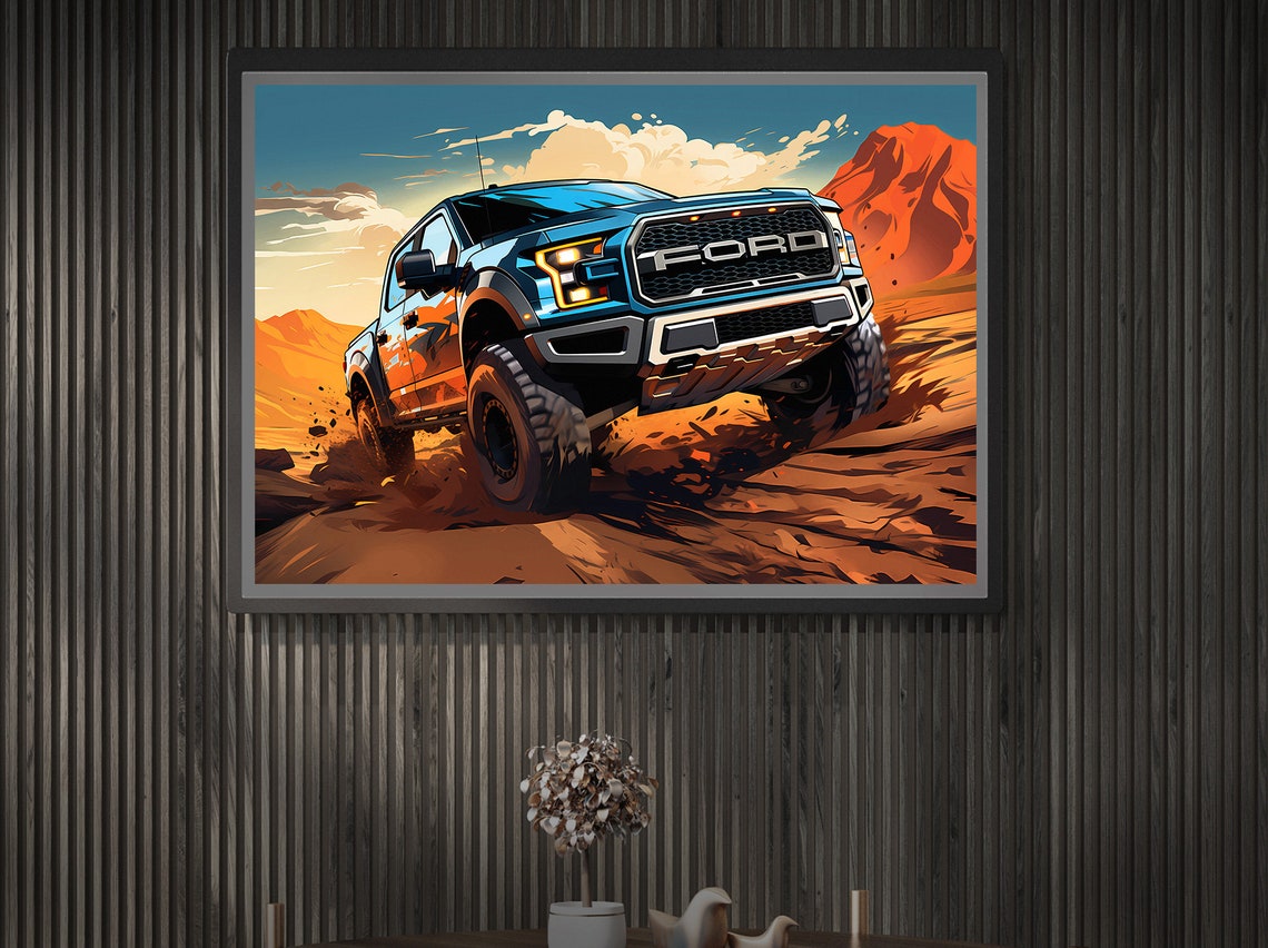FORD F-150 Raptor Truck Wall Art Poster, Home Improvement, Wall Art ...