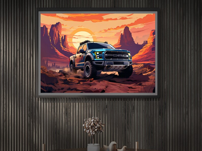 FORD F-150 Raptor Truck Wall Art Poster, Home Improvement, Wall Art ...