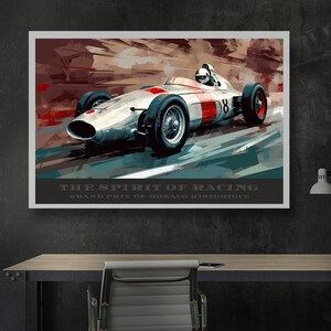 Monaco Grand Prix Wall Art Decor, Historic Racing, Race Fan Gift ...