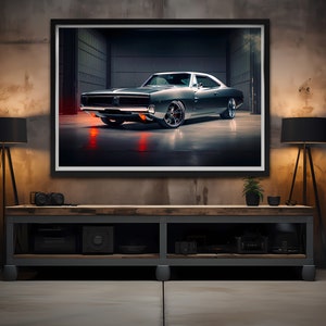 Charger Wall Art Poster Charger Poster Muscle Car Automotive - Etsy