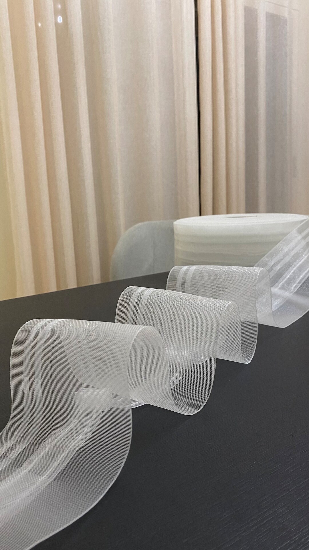Transparent Curtain Tape – LARIX 1:2 Box Pleats, 100mm – High-quality ...