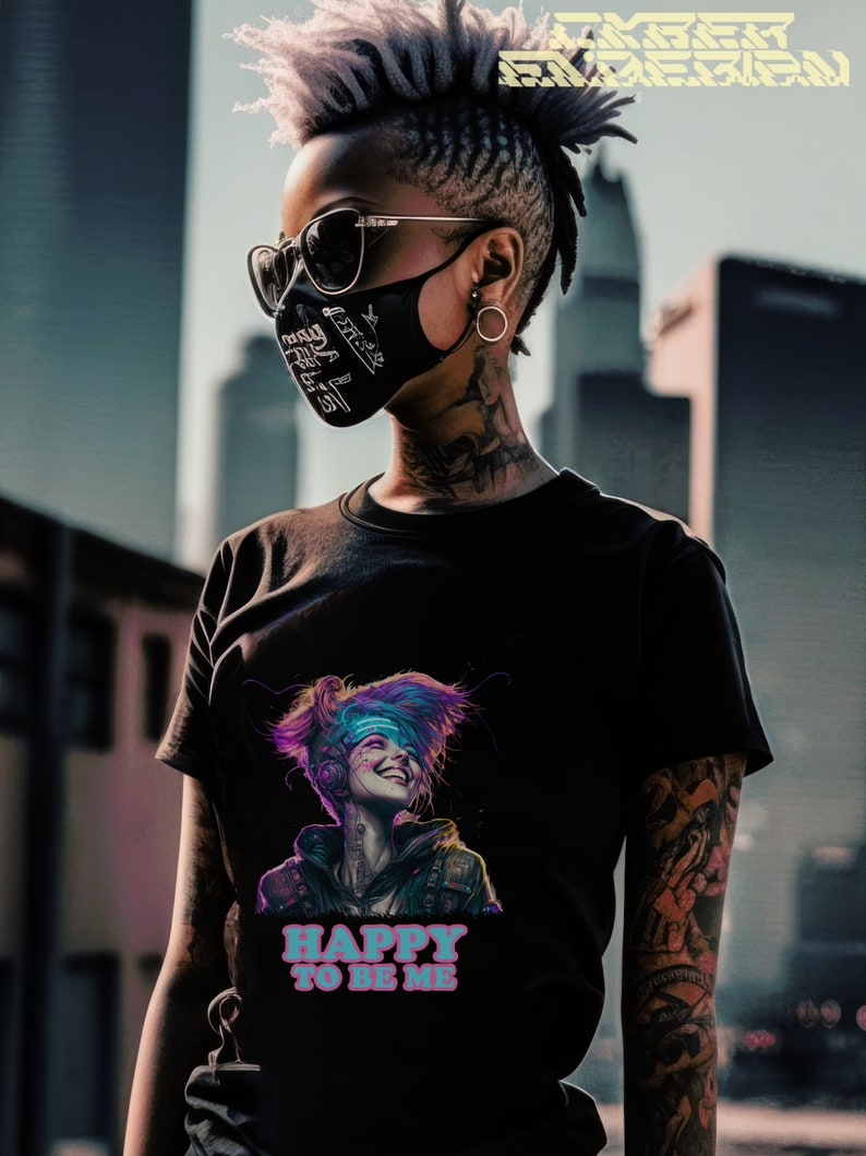 Cyberpunk Streetwear Tee With Neon Cyberpunk Design - Ideal for Fans of ...