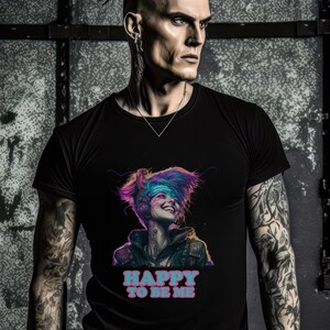 Cyberpunk Streetwear Tee With Neon Cyberpunk Design - Ideal for Fans of ...