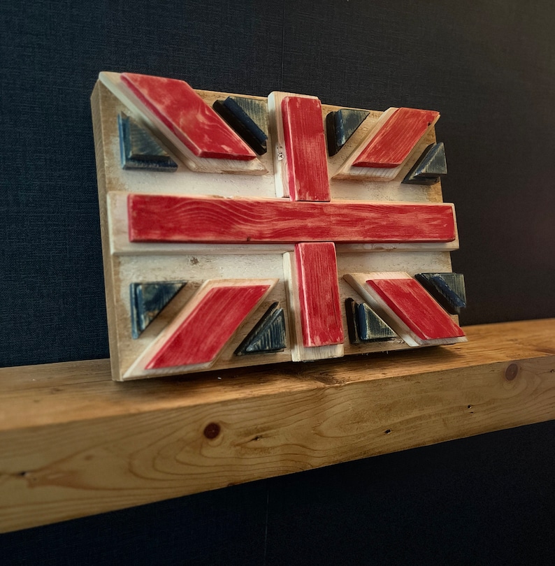 Union Jack Wall Art, Wooden Union Flag, Perfect for Man Cave, Stylish ...