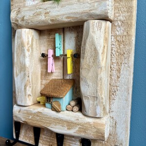 Rustic Key Holder, Housewarming Gift, Wooden Key Hooks, Entryway Hanger ...