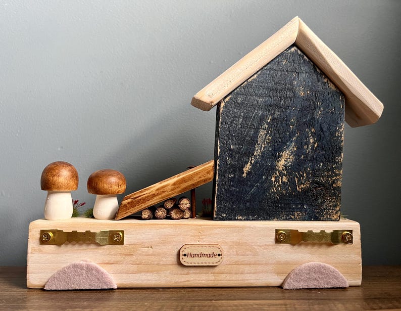 Unique Wooden House Rustic Key Holder, Housewarming Gift, New Home ...