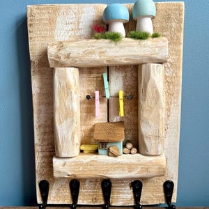 Rustic Key Holder, Housewarming Gift, Wooden Key Hooks, Entryway Hanger ...