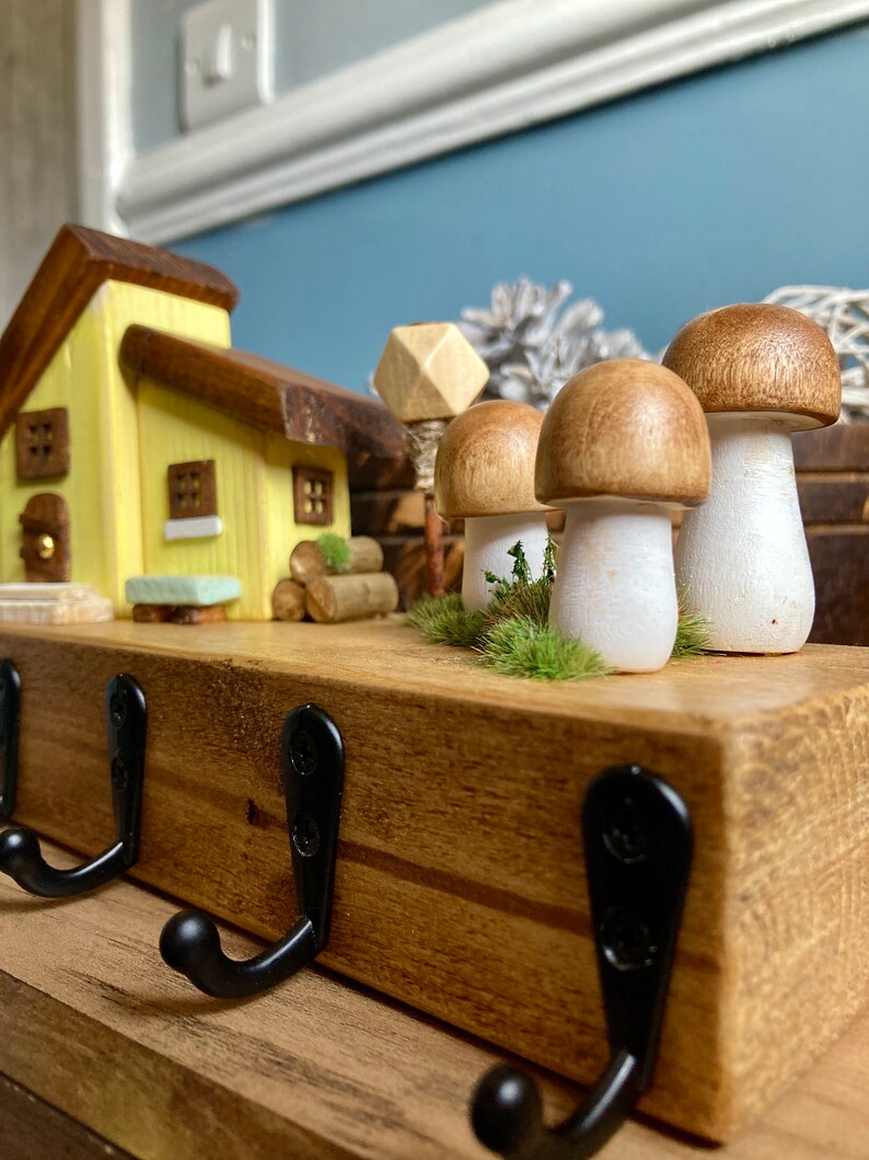 Key Holder for Wall Wooden Houses, Reclaimed Key Hooks, Keys Hangers ...