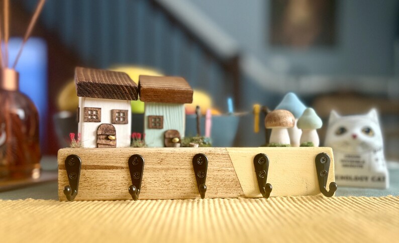 Rustic Key Holder Handmade Functional Art Unique Wall Décor ...