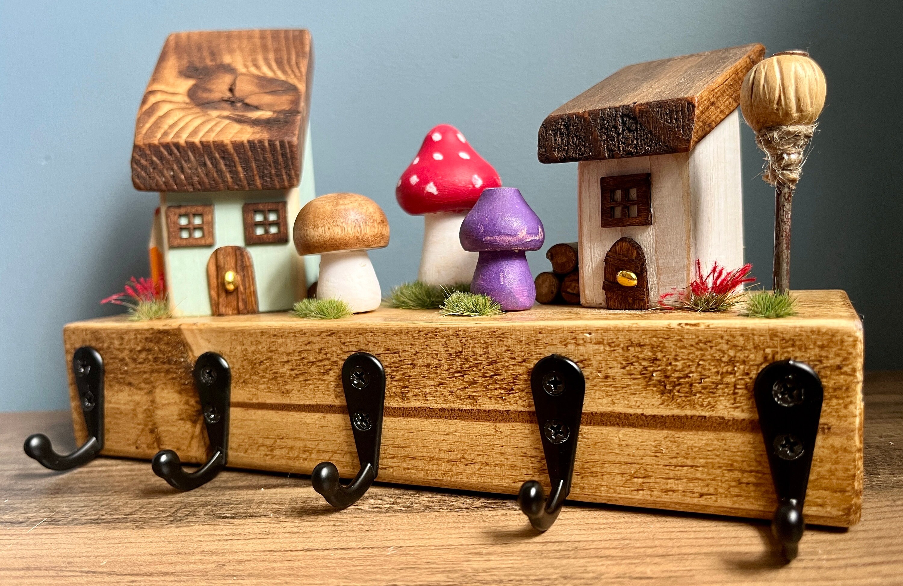 Wooden Key Holder , Handmade Wooden Key Holder for Wall , Wooden Art ...