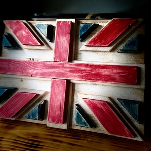 Union Jack Wall Art, Wooden Union Flag, Perfect for Man Cave, Stylish ...