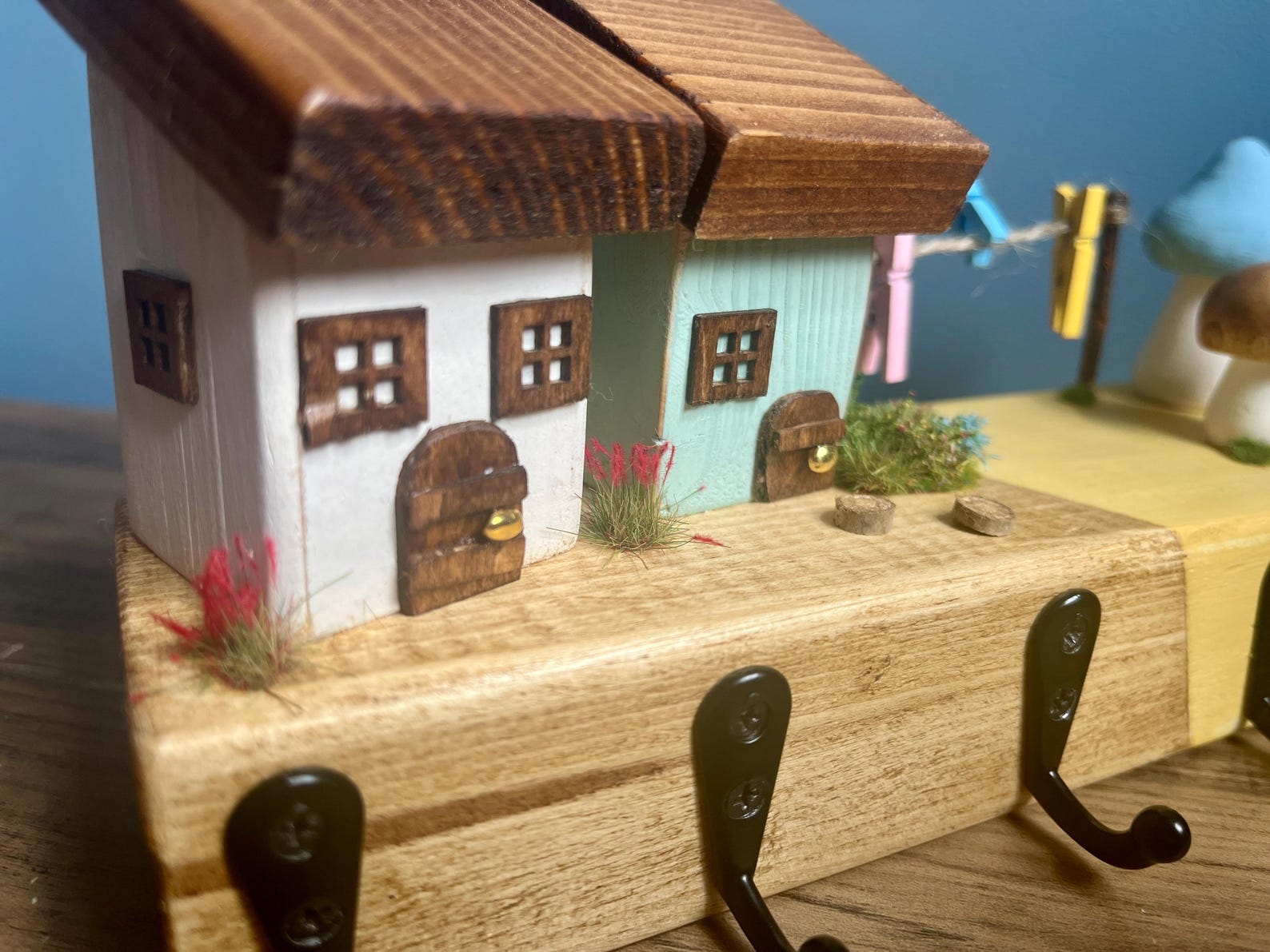 Rustic Key Holder Handmade Functional Art Unique Wall Décor ...